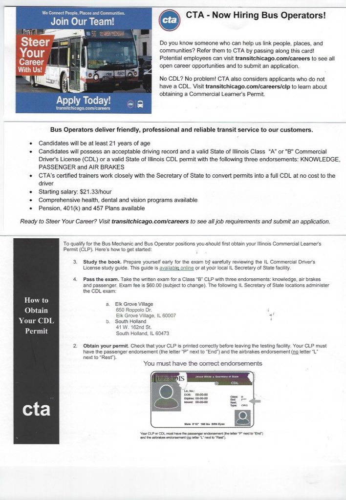 CTA – How Hiring Bus Operators — RNRA Chicago