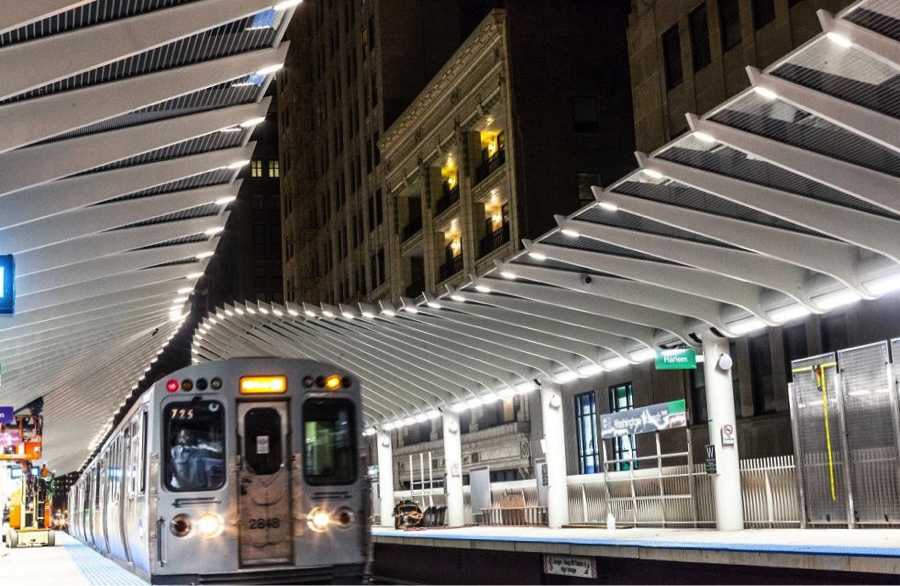 Now Open! Newly Completed CTA Train Station at Washington and Wabash ...