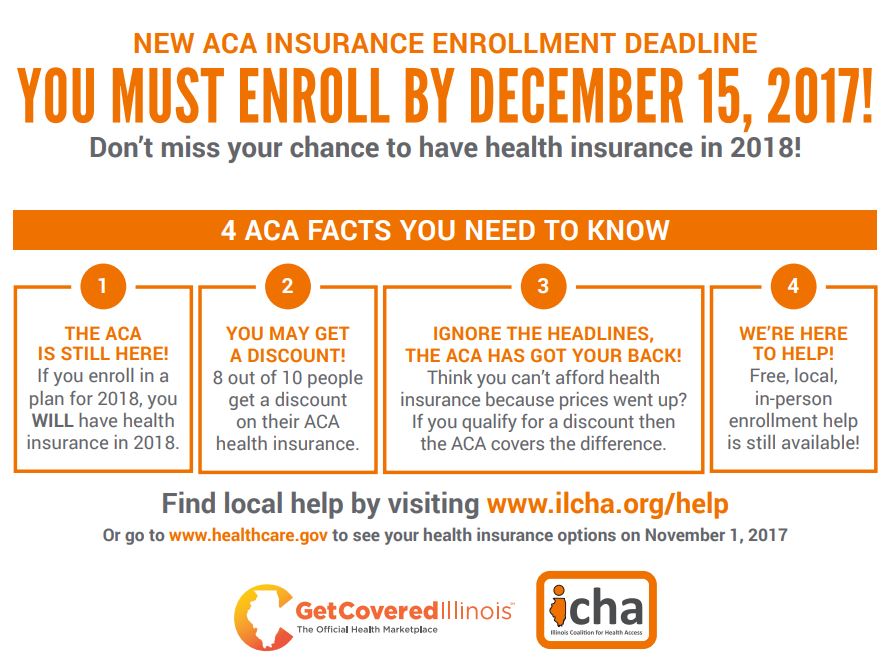 Affordable Care Act (ACA) Insurance Open Enrollment Deadline: December ...