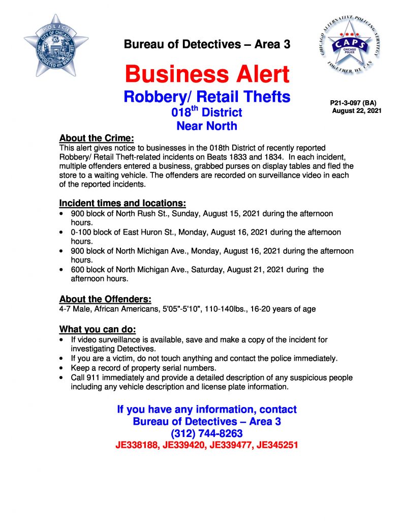Community Alert – Business Alert – Robbery/Retail Thefts – August 22 ...