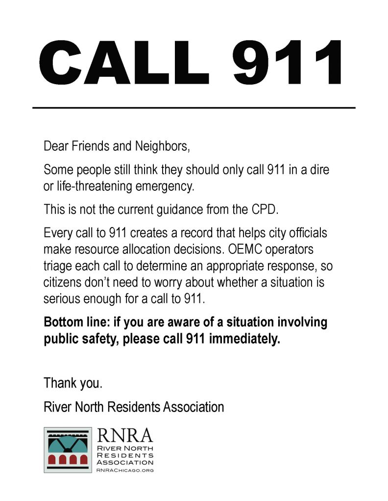 CALL 911 – IF YOU SEE SOMETHING, SAY SOMETHING — RNRA Chicago