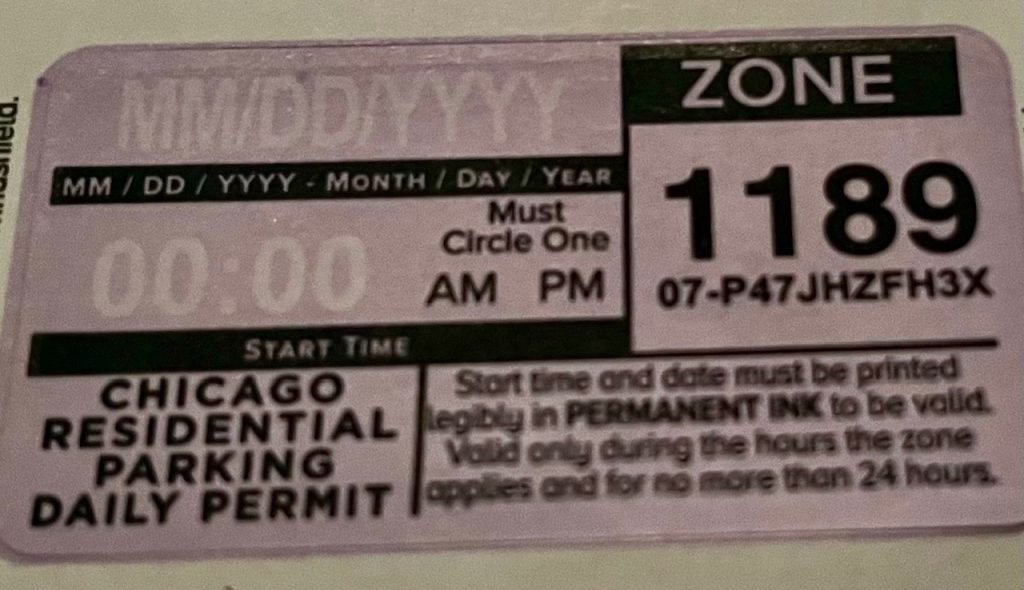 Residential Permit Parking Zone 1189 Changes — RNRA Chicago