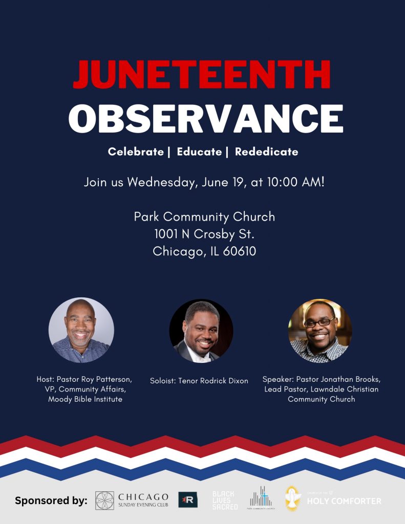 Juneteenth Observance at Park Community Church — RNRA Chicago