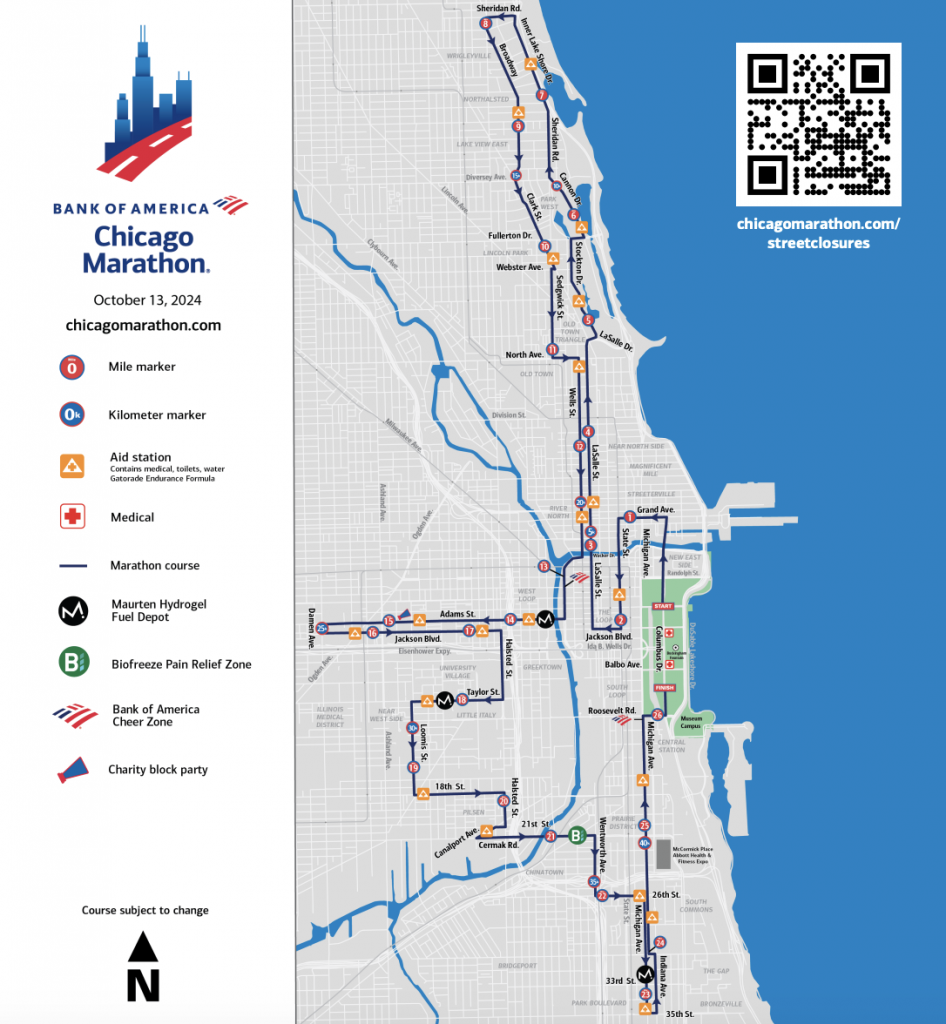 Chicago Marathon – Map and Street Closings — RNRA Chicago